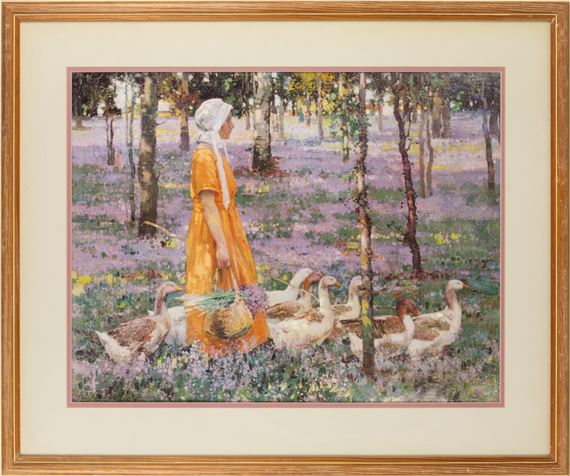 Stanley Royle | The Goose Girl, | MutualArt