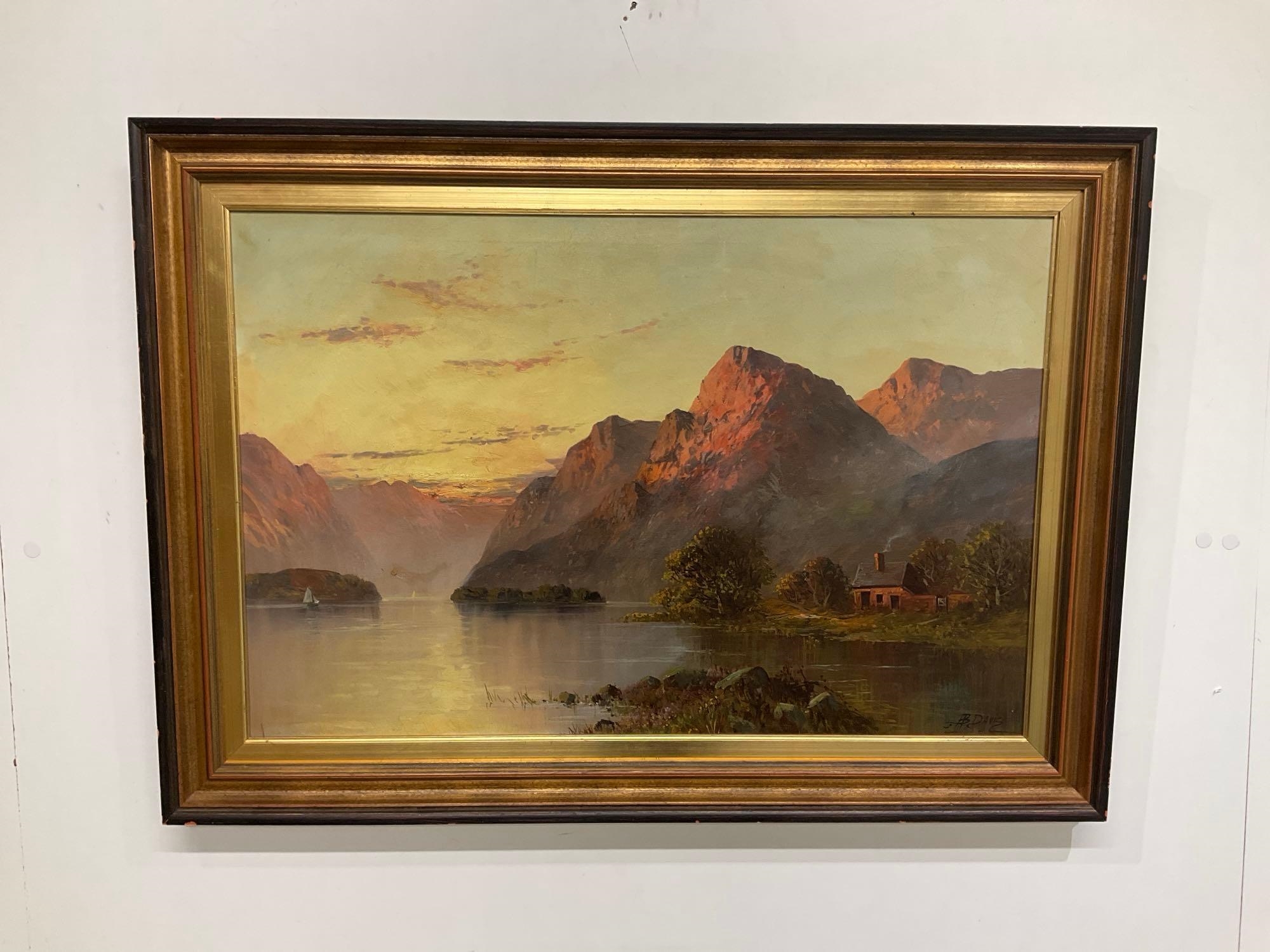 A. B. Davis | Lakeside Sunset | MutualArt