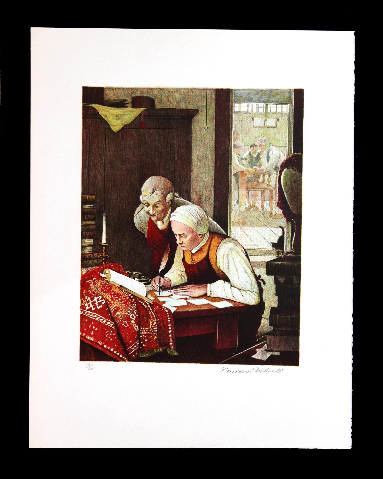 Norman Rockwell | Norman Rockwell - Ye Olde Print Shoppe (1973) | MutualArt