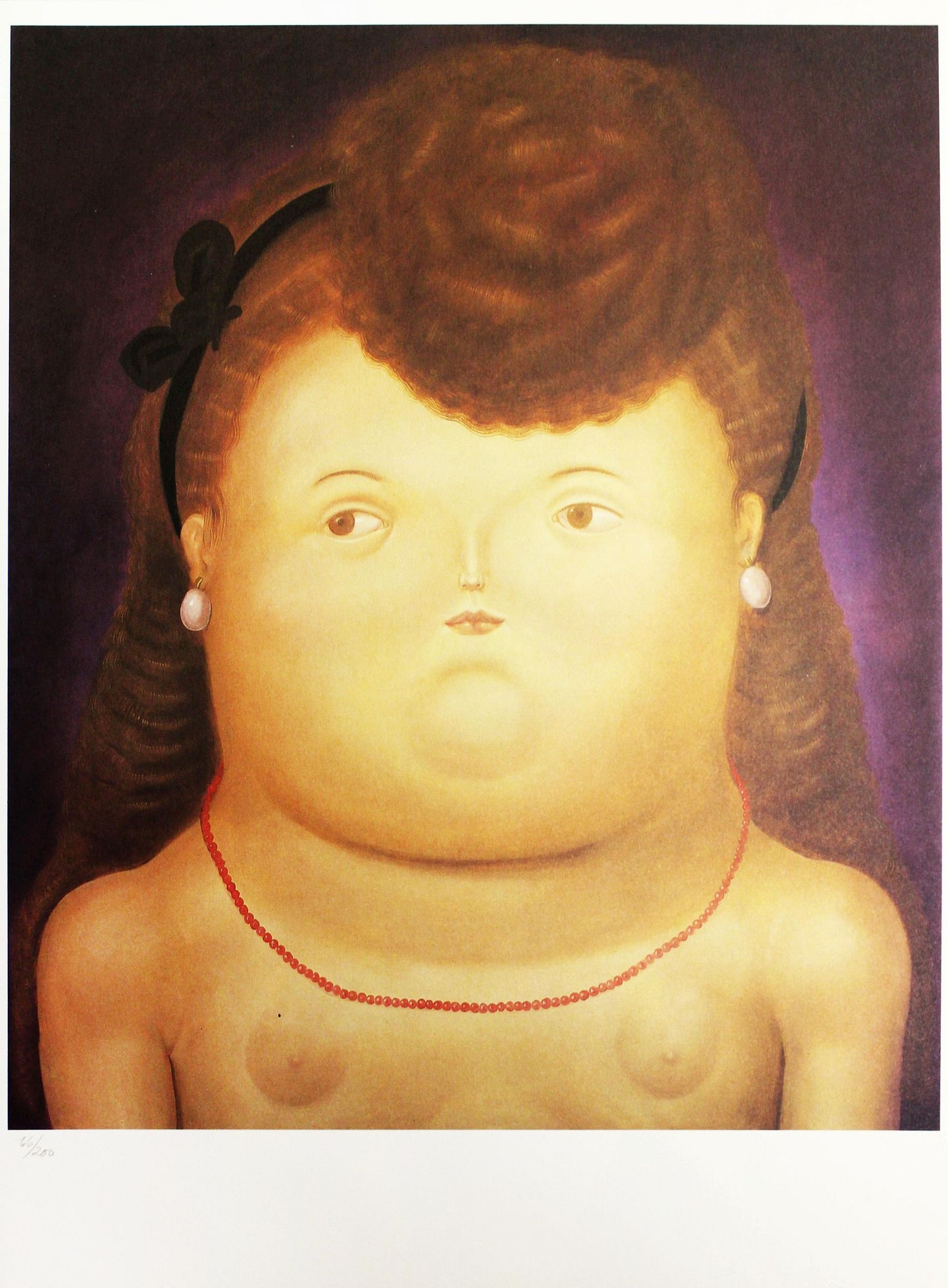 Fernando Botero | Girl with a Bow (1983) | MutualArt