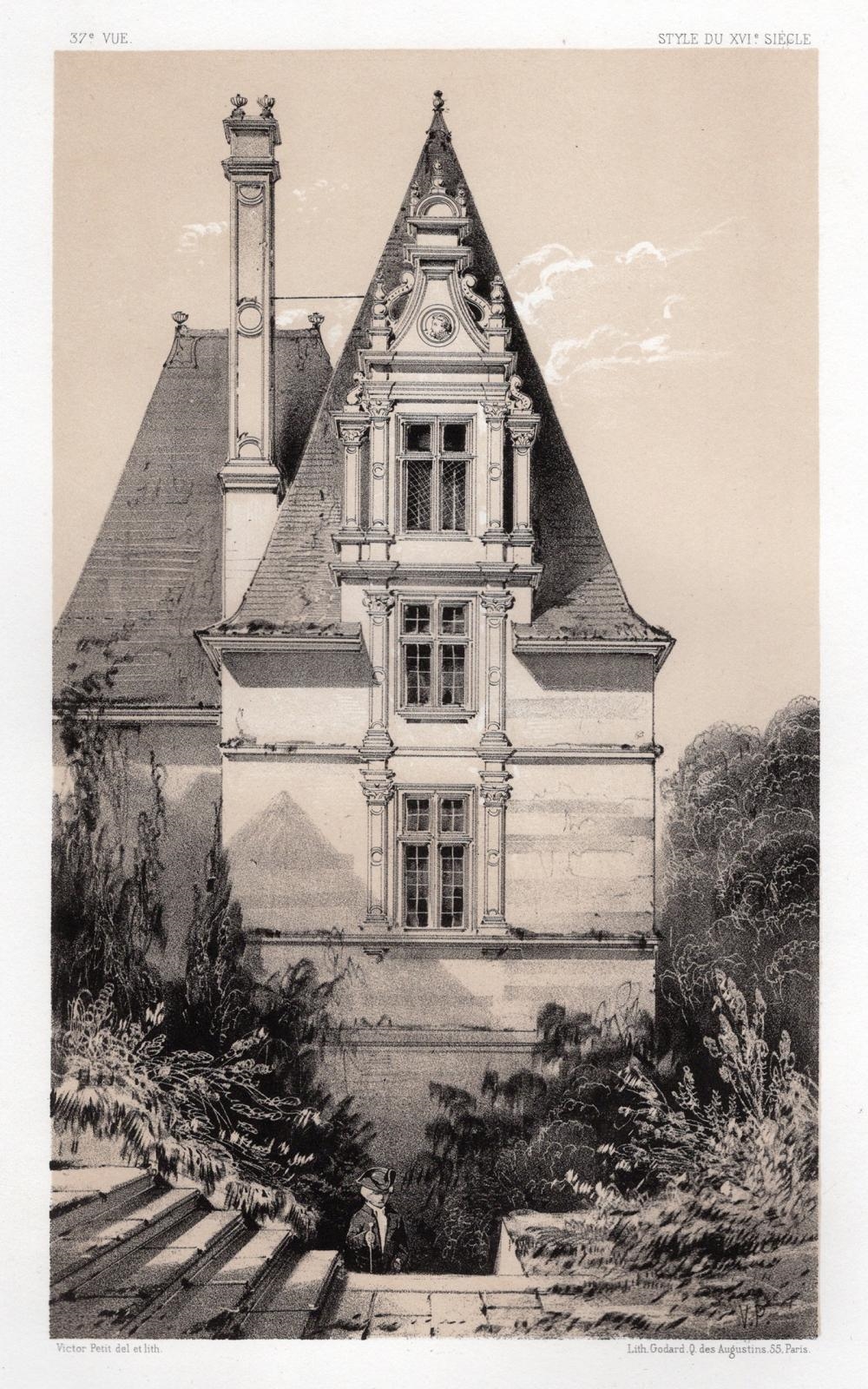 Victor Petit | 1800s ORIGINAL PETIT Lithograph Chateau de La Ranciere ...
