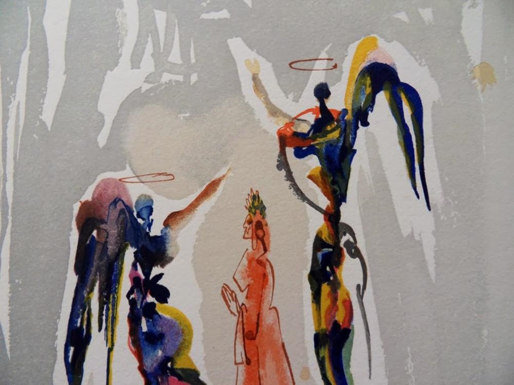 Salvador Dalí | 1960 Salvador Dali Angels Authentic Woodcut | MutualArt