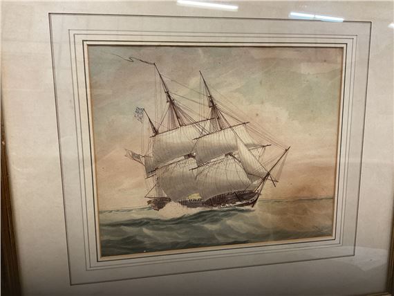 William Huggins | handcoloured marine engraving | MutualArt