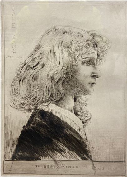 Norbert Goeneutte | portrait of a girl (1885) | MutualArt