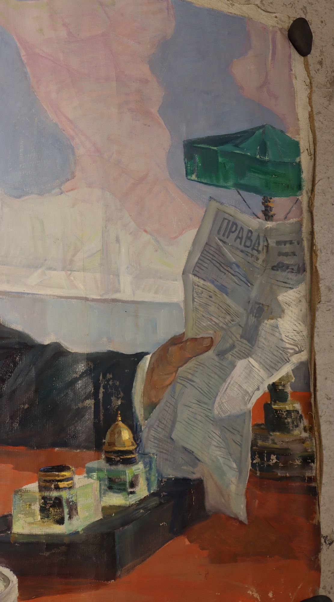 Dimitri Semakov | Rolled Oil On Canvas Russian School Portrait of ...