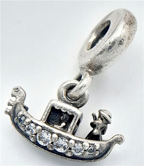 Sterling | A PANDORA STERLING SILVER VENICE STONE SET GONDOLA | MutualArt