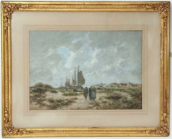 Frederick Stuart Richardson | Fisherfolk in a Coastal Landscape - By ...