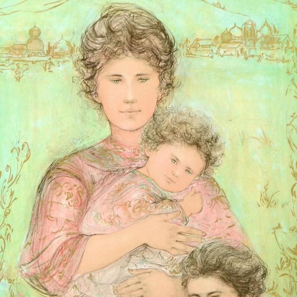 Edna Hibel | Tatyana's Family Limited Edition Lithograph | MutualArt