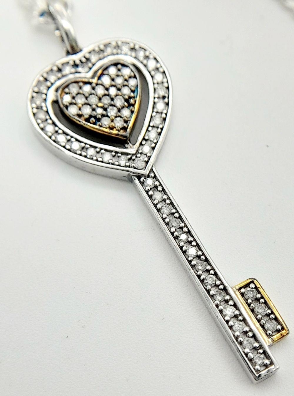 Sterling | A Sterling Silver ‘Key to my Heart’, Diamond | MutualArt