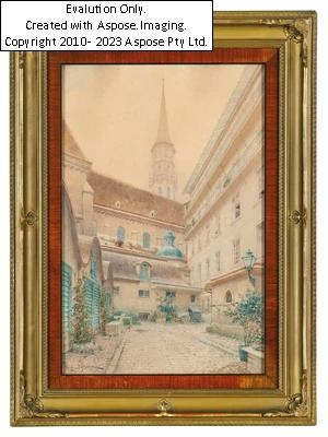 Richard Moser | (Wien 1874-1924) Hof des ehemaligen Barnabitenklosters ...