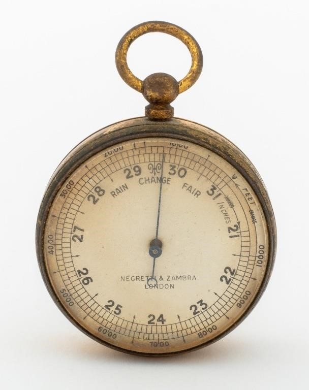 Negretti and Zambra | Negretti & Zambra Brass Pocket Barometer (Early ...