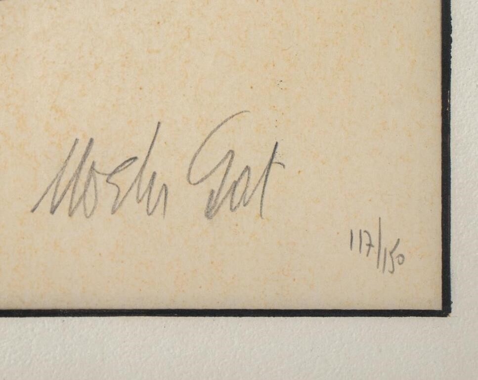 Moshe Gat | Moshe Gat Portrait of a Young Boy Lithograph (1964) | MutualArt