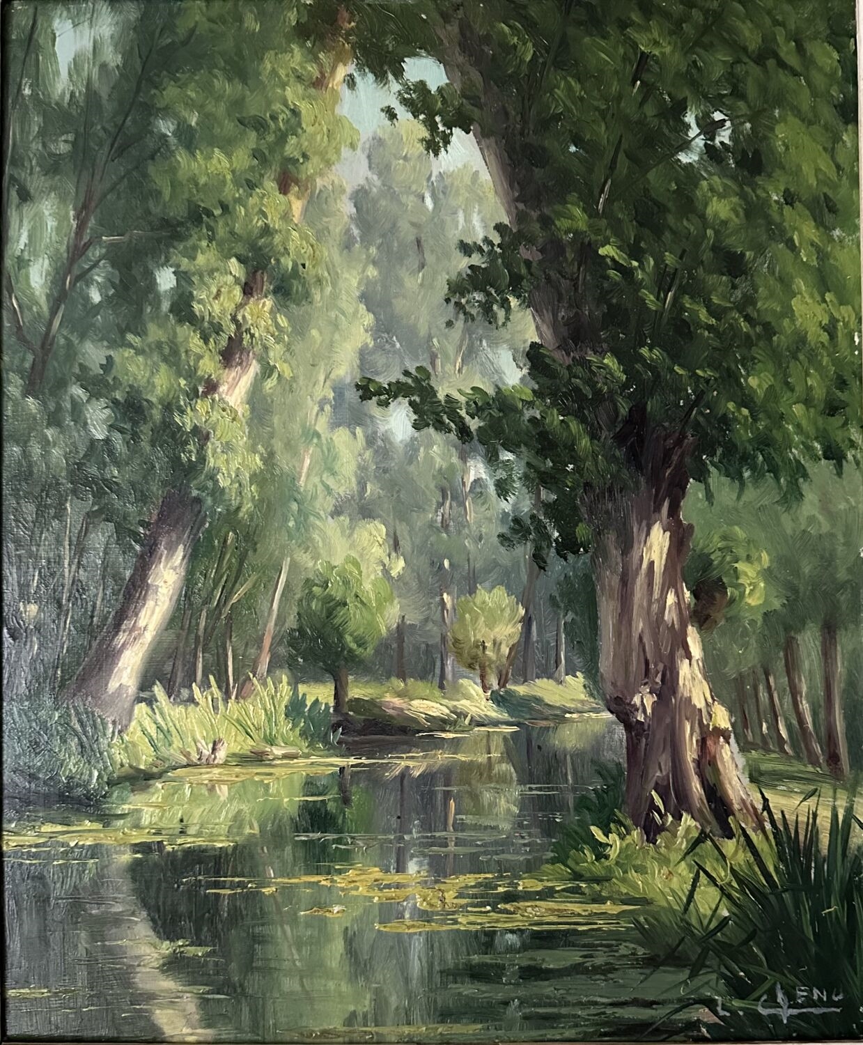 Lucien Chenu | Le marais poitevin Huile sur isorel | MutualArt
