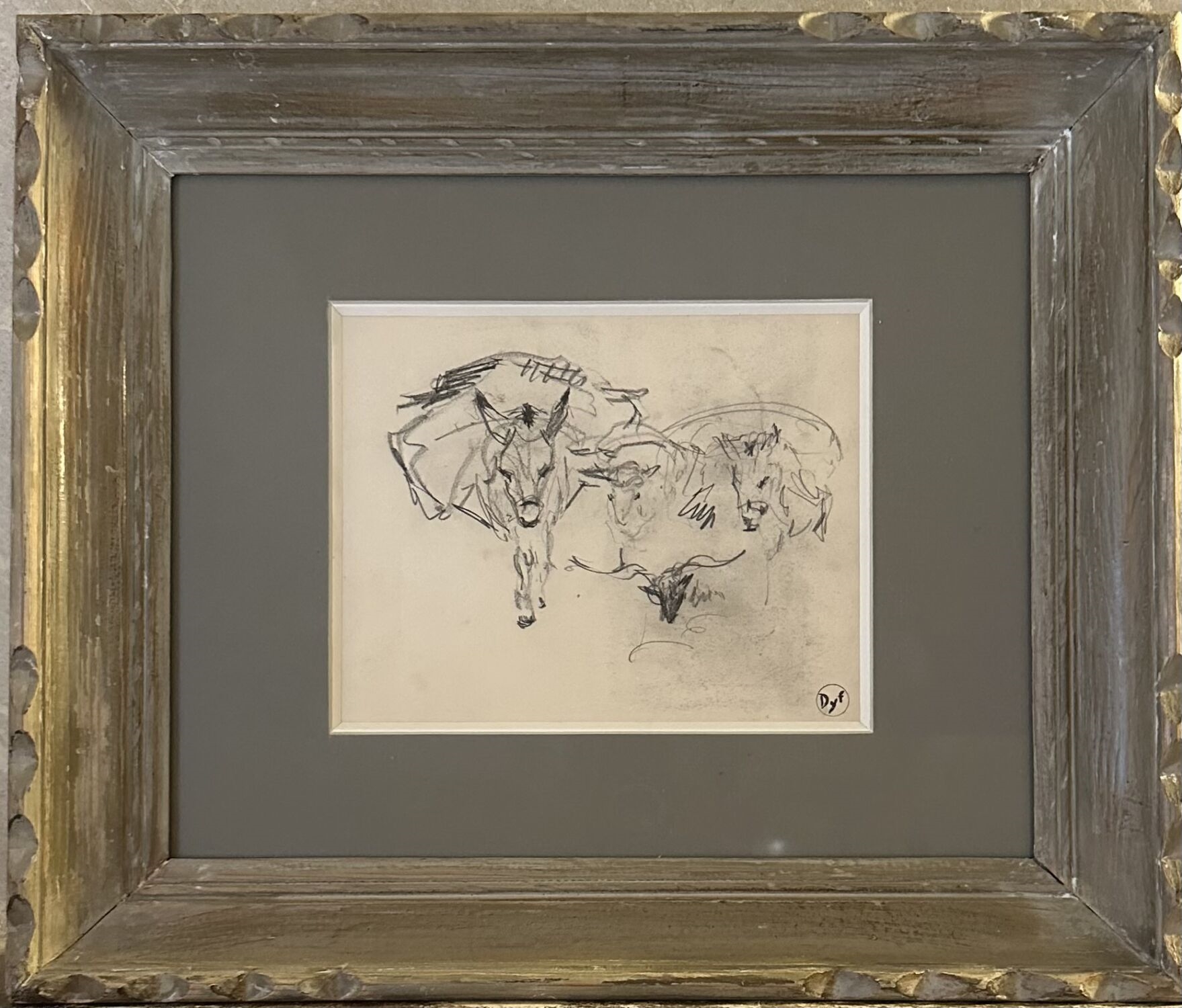 Marcel Dyf | Les ânes avec cachet de la signature en bas à droite ...