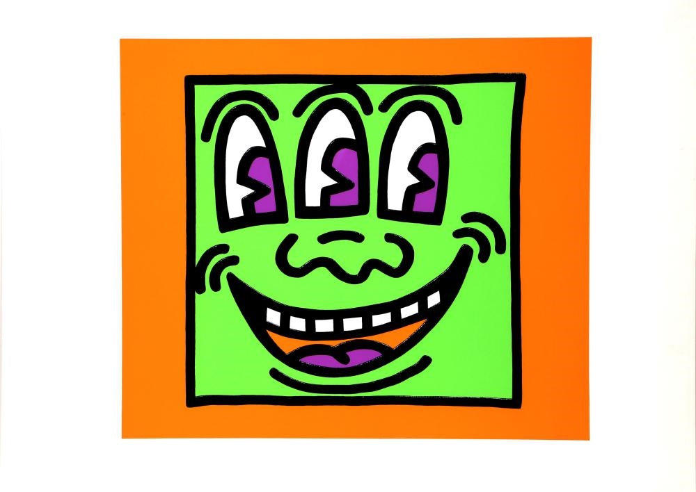 Keith Haring | ICONS - THREE EYES (1990) | MutualArt