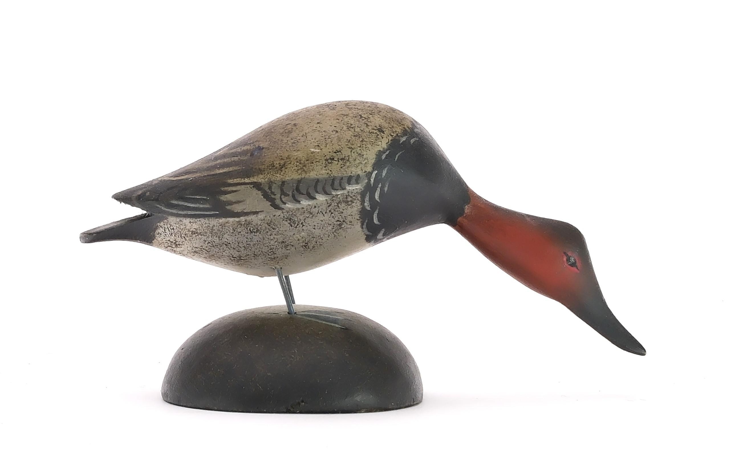A. Elmer Crowell | Miniature canvasback in a feeding pose | MutualArt