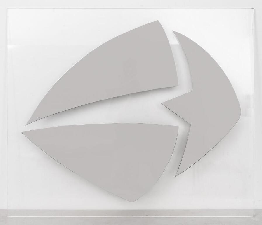 Harold Sclar | Harold Sclar Modern Abstract Chrome Wall Sculpture (1978 ...