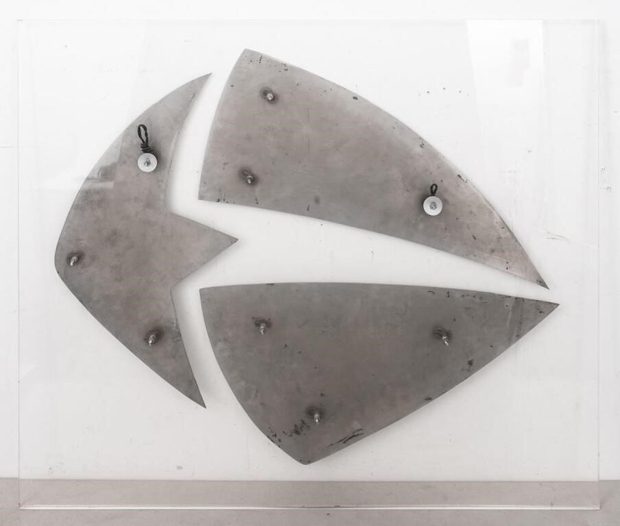 Harold Sclar | Harold Sclar Modern Abstract Chrome Wall Sculpture (1978 ...