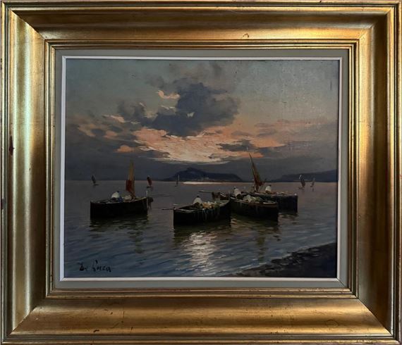 Luigi de Luca | ITALIAN BOAT AND SHORE (1905) | MutualArt