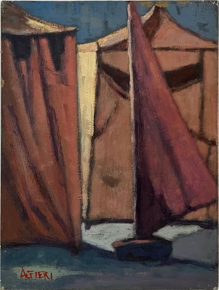 Philippe Alfieri | SAILBOAT WITH TENTS | MutualArt