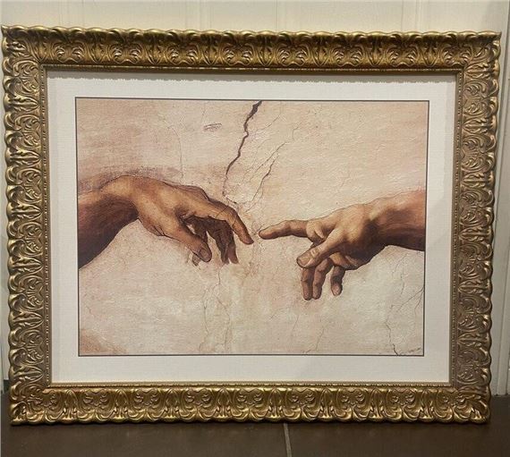 Michelangelo | Framed Michelangelo The Creation of Adam Art | MutualArt