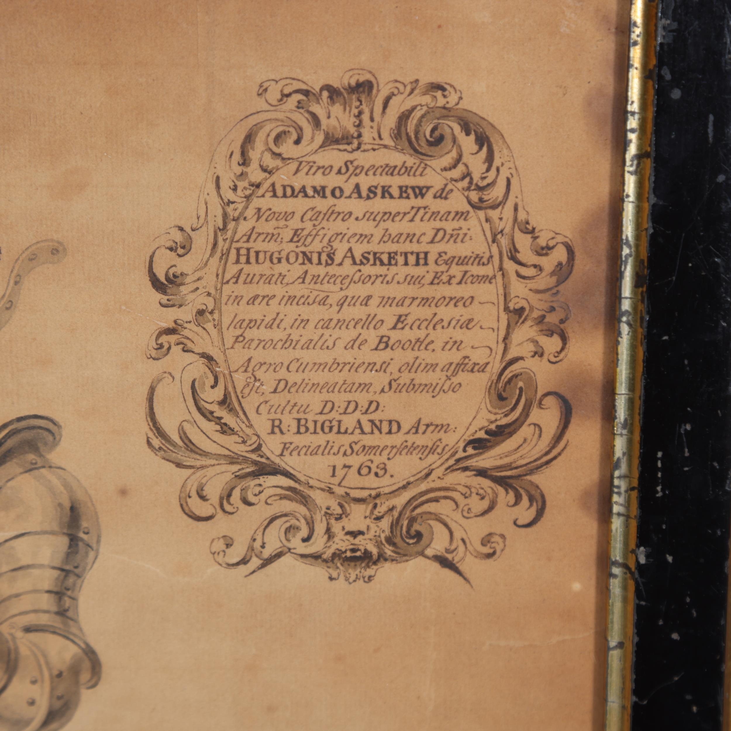 Ralph Bigland | An original 18th century ink and watercolour design for ...