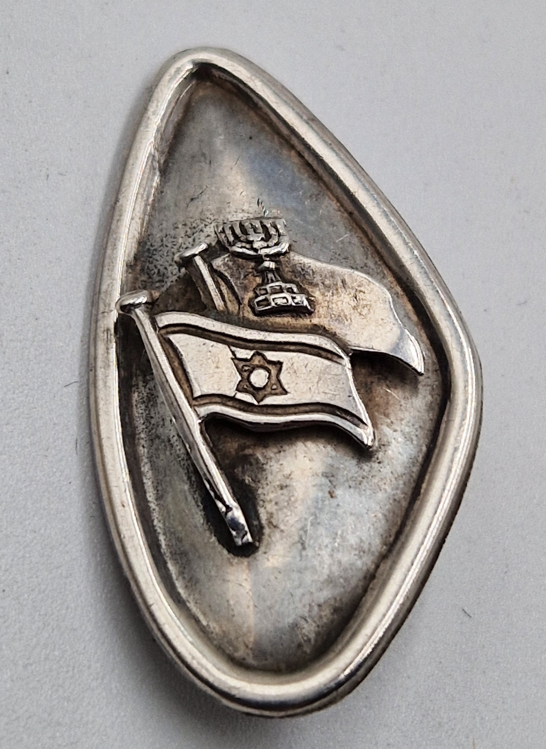 Sterling | STERLING SILVER ISRAEL FLAG PENDANT Plus MENORAK | MutualArt
