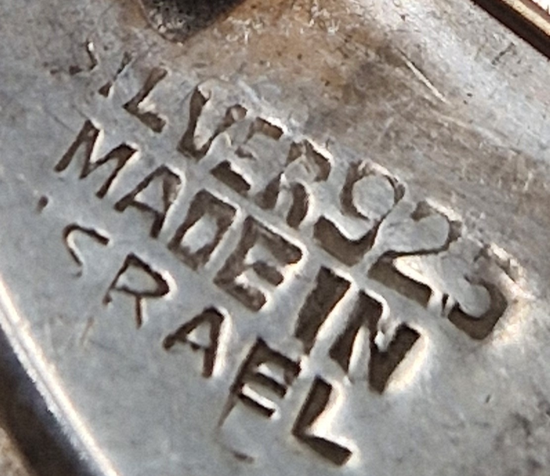 Sterling | STERLING SILVER ISRAEL FLAG PENDANT Plus MENORAK | MutualArt