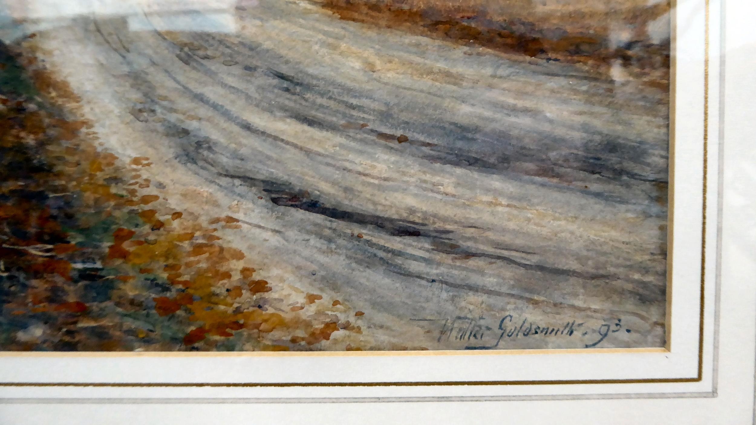 Walter Henry Goldsmith | Walter Goldsmith - ducks and geese by a path ...