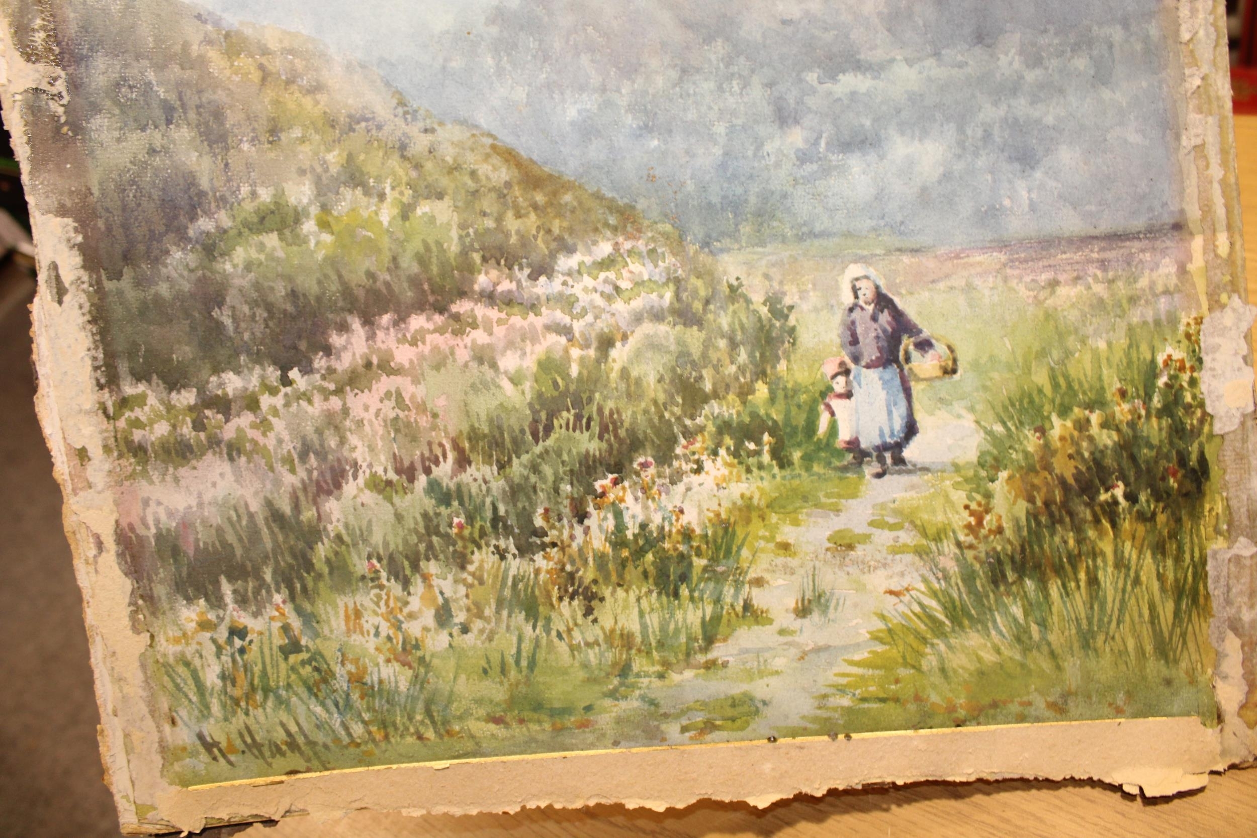 Henry Hadfield Cubley | A watercolour painting of a mother & daughter ...