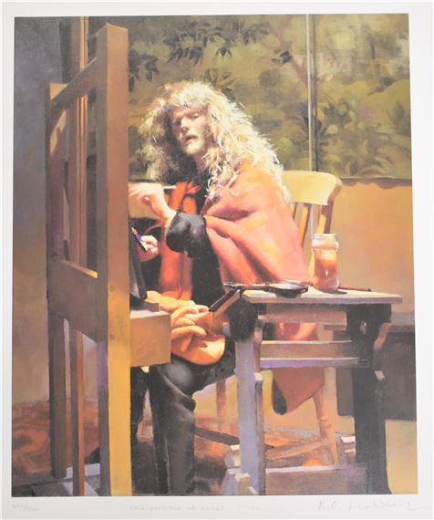 Robert Lenkiewicz | Self Portrait at Easel | MutualArt
