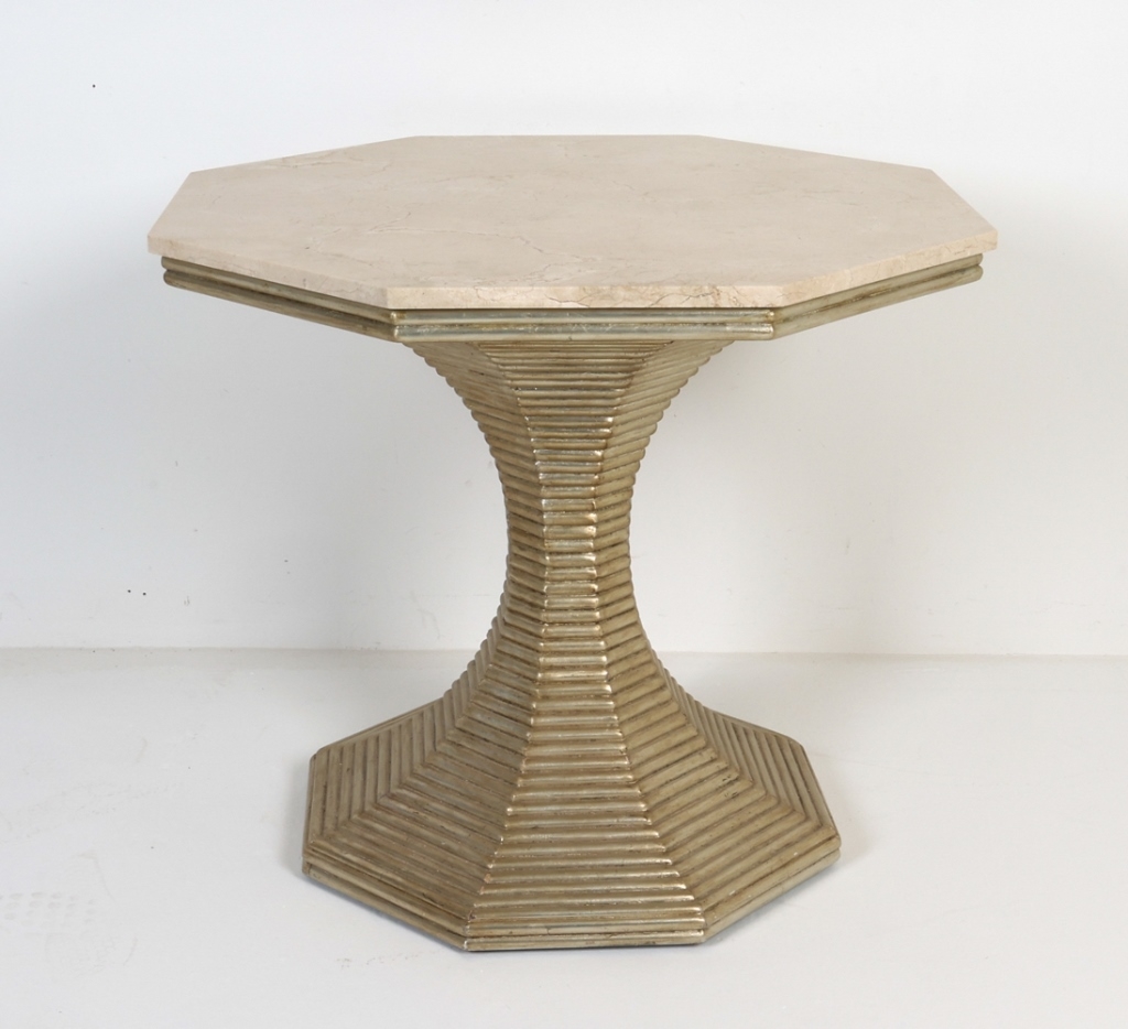 Bunny Williams | MARBLE TOP HOURGLASS TABLE | MutualArt
