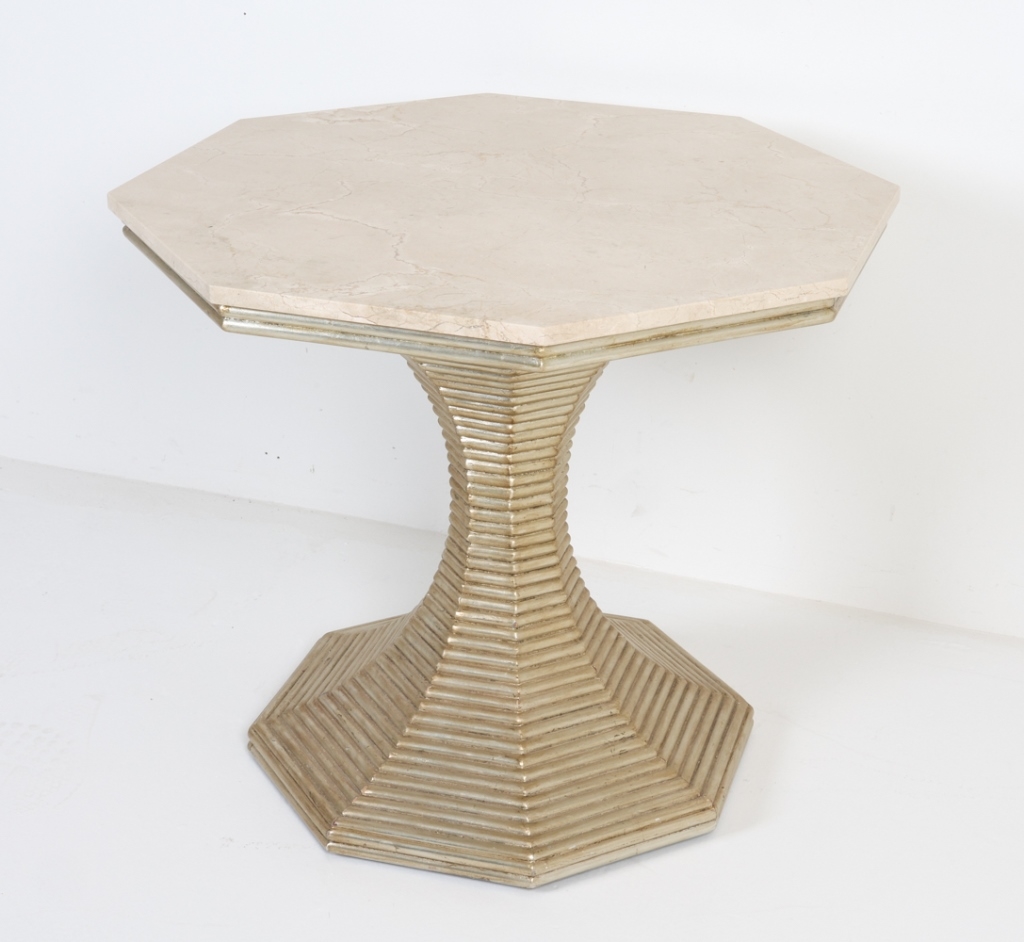 Bunny Williams | MARBLE TOP HOURGLASS TABLE | MutualArt