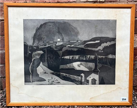 John T. Jones | JOHN JONES ETCHING AND AQUATINT ABERBANC FRAMED AND ...