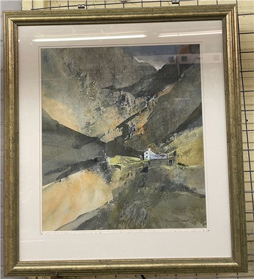 Malcolm Edwards | MALCOLM EDWARDS RCA WATERCOLOUR GATHERING OF SHEEP ...