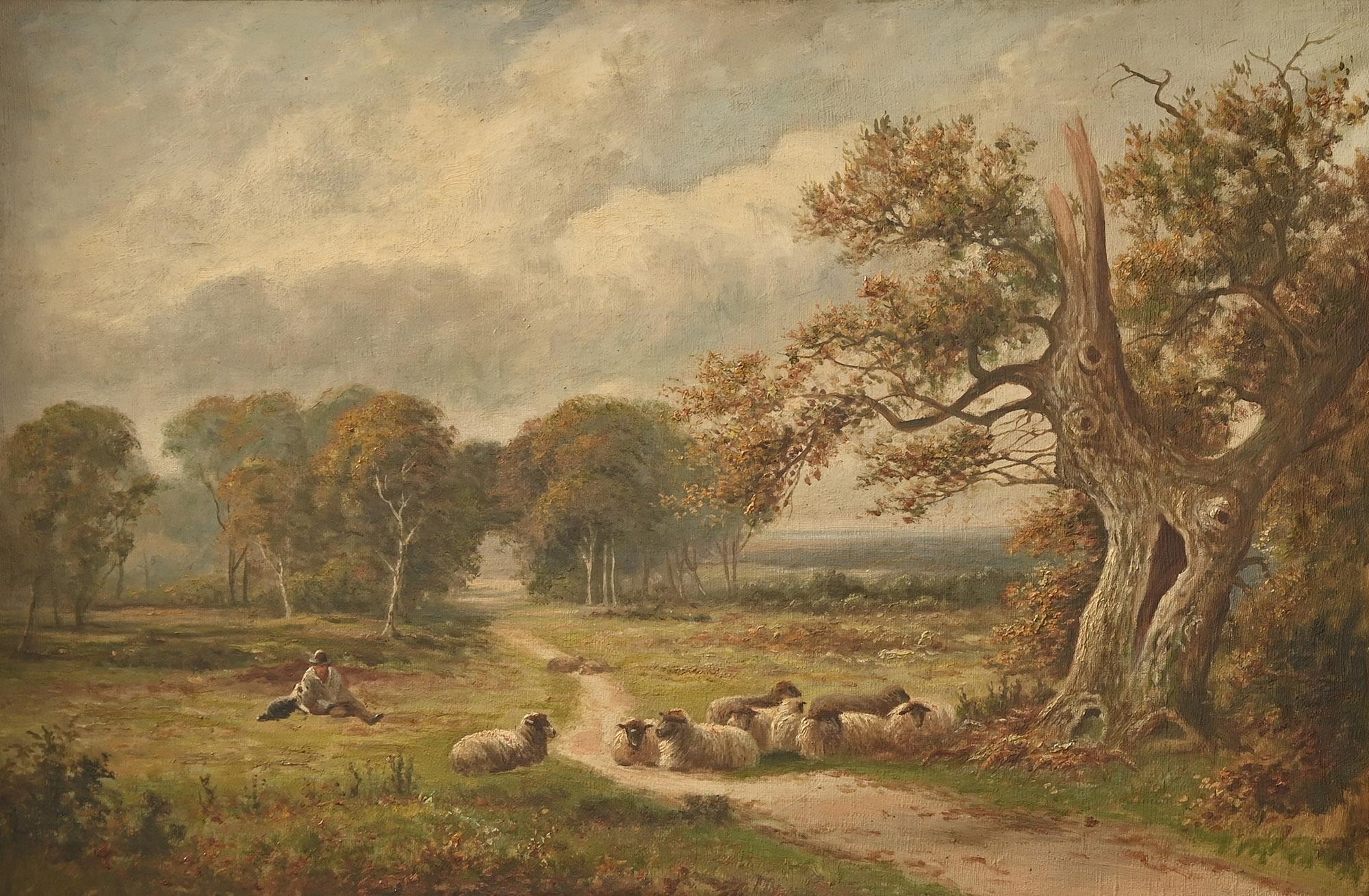 David Payne | A Shepherd and His Flock | MutualArt