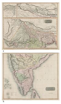 John Thomson of Duddingston | Map of India with Nepal (Set of 2 maps ...