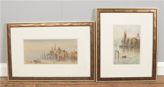 Thomas Mortimer | two framed watercolours depicting fishing boats off ...