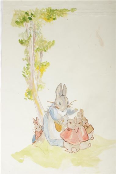 Beatrix Potter | A framed depicting Mrs. Rabbit from the Peter Rabbit ...