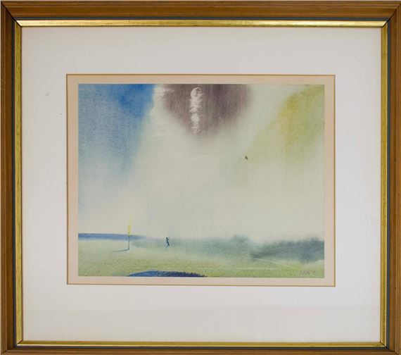 Leslie Charles Worth | 'Kite Flying - Boy with Kite' | MutualArt