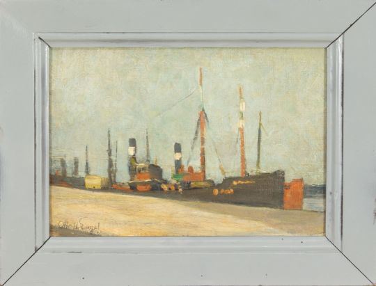 Otto Heinrich Engel | Schiffe am Kai | MutualArt