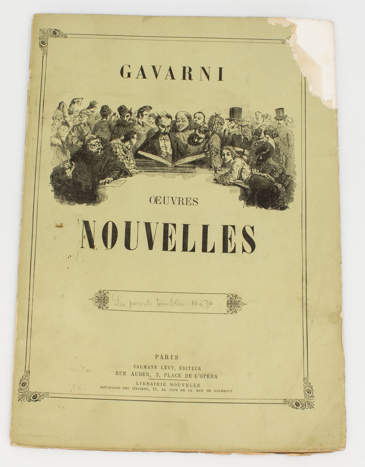 Paul Gavarni | Mappe Oeuvres Nouvelles - Masques et Visages (1804 ...