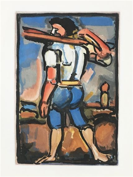 Georges Rouault | Georges Rouault - Aide Borreau Portant un des Bois de ...