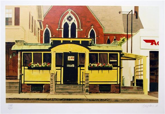 John Baeder | John Baeder - Casey's Diner (1980) | MutualArt