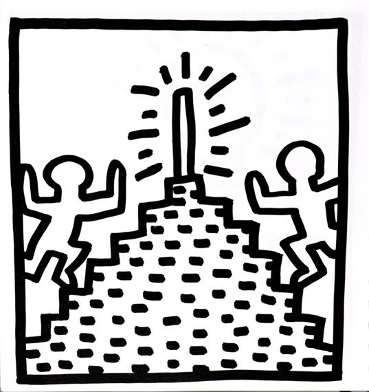Keith Haring | Keith Haring - Untitled (Pyramid Steppers) (1982 ...