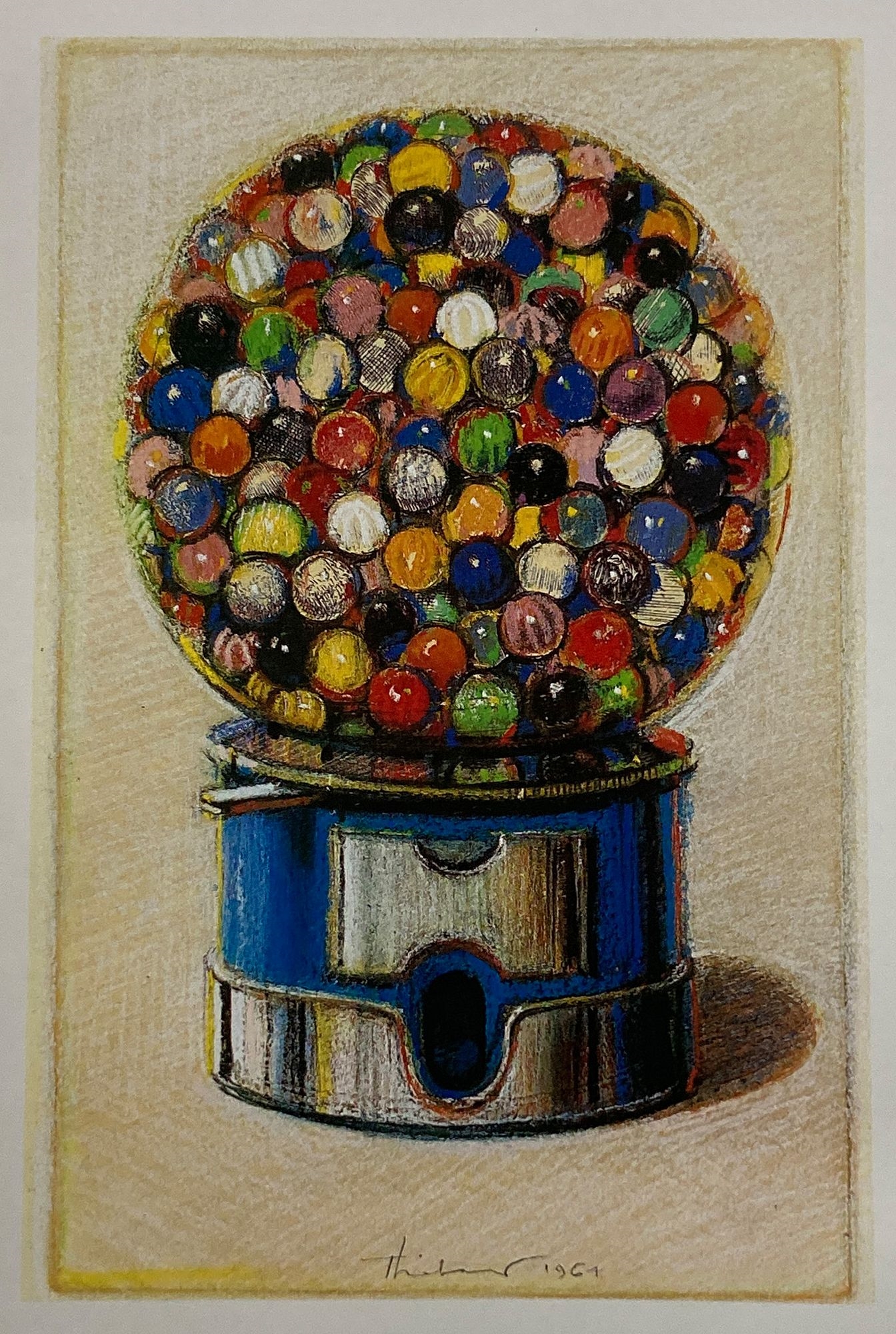 Wayne Thiebaud | Wayne Thiebaud - Gum Machine (1991) | MutualArt