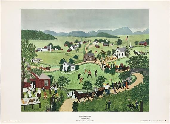 Grandma Moses | Grandma Moses - July Forth (1948) | MutualArt