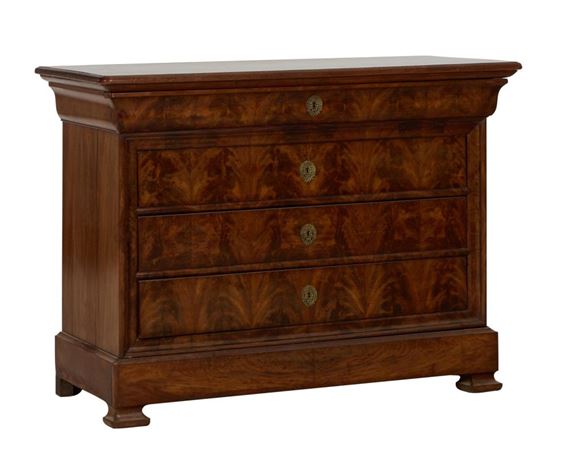 Louis Philippe | French Louis Philippe Burled Walnut Commode | MutualArt