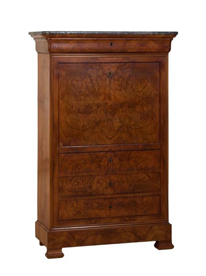 Louis Philippe | French Louis Philippe Marble Top Burled Walnut ...