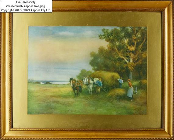 Frank F. English | Two prints: Farmers with their Horses; reproduction ...